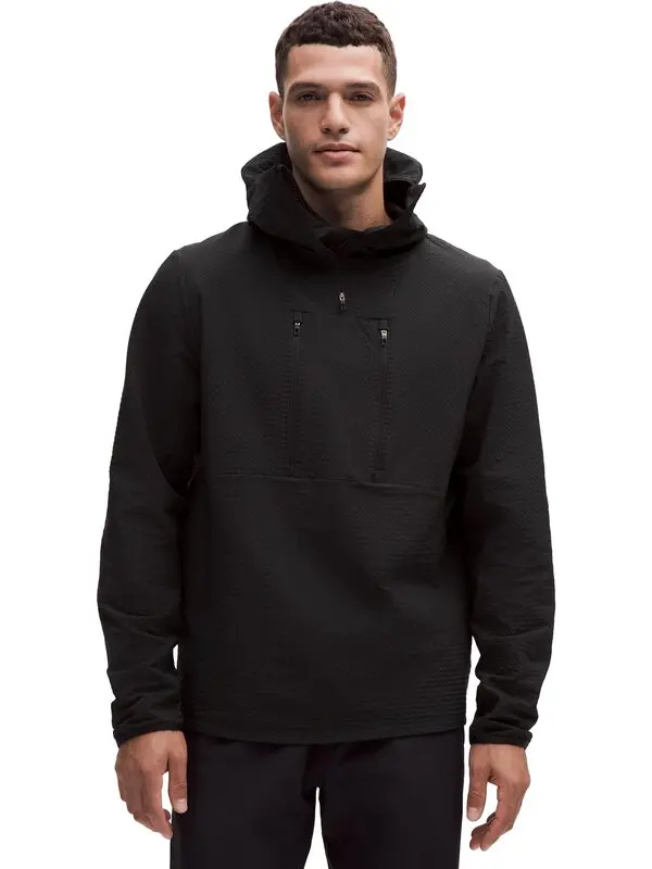 Lululemon Grid Fleece High-neck Pullover Hoodie - Black