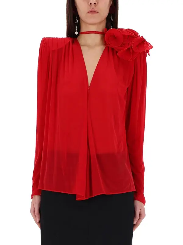 Magda Butrym Blouse With Flower - Red