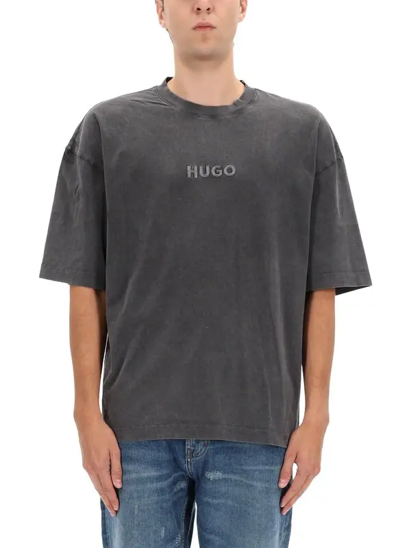 Hugo T-shirt With Logo - Grey