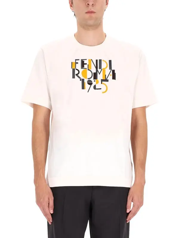 Fendi T-shirt With Print - Multicolour