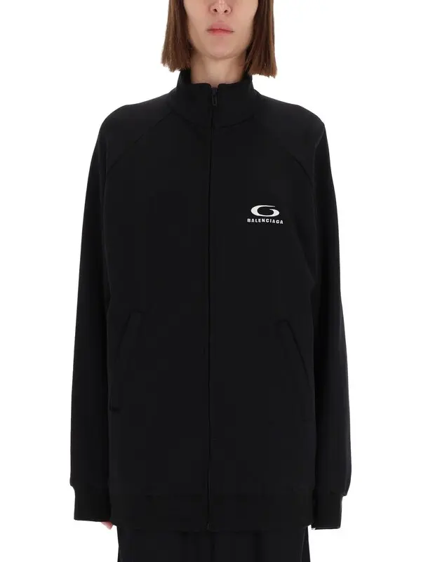 Balenciaga Sweatshirt With Logo - Black