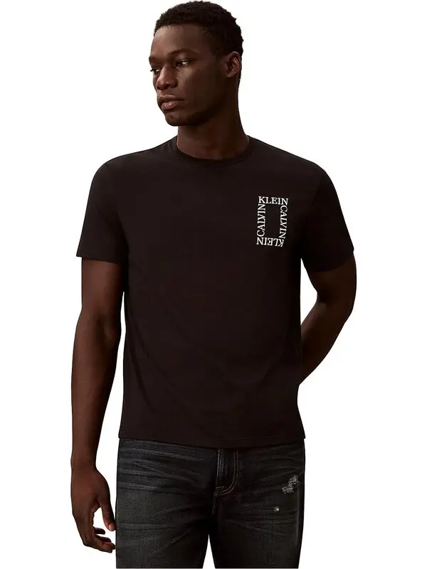 Calvin Klein Square Logo Graphic Relaxed T-shirt - Black