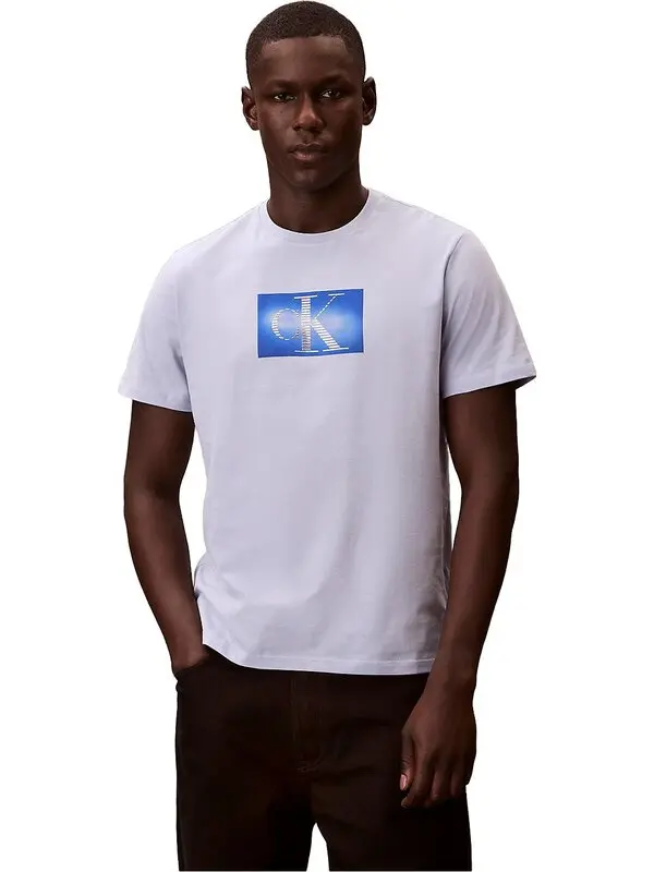 Calvin Klein Distressed Monogram Classic T-shirt - Casual Blue