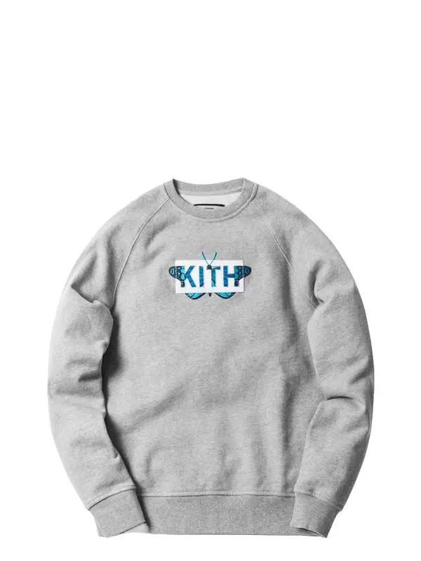 Kith Monarch Classic Logo Crewneck Sweatshirt - Heather Grey