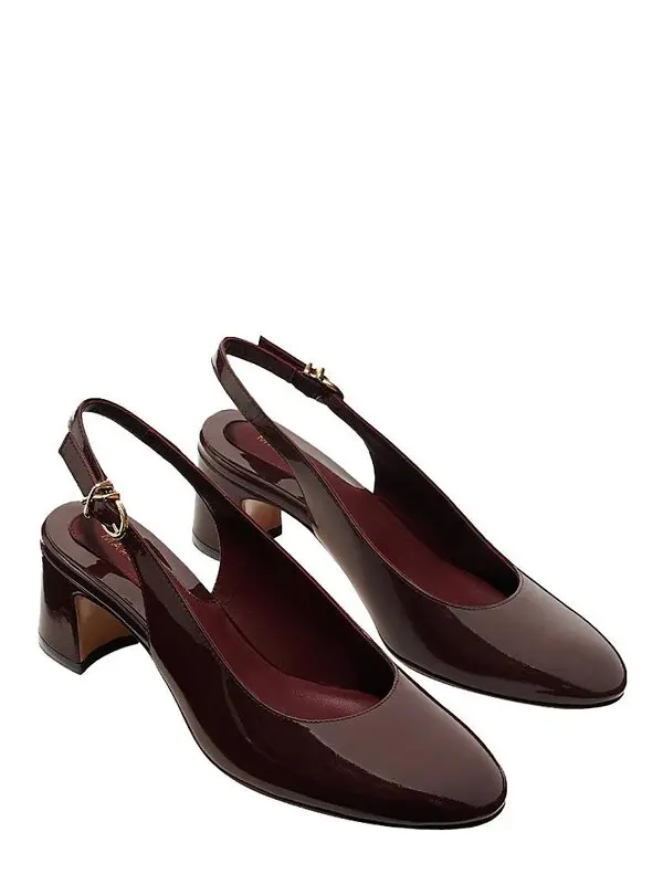 MARGAUX LONNBERG The Cluny Slingback Pumps - Burgundy Patent