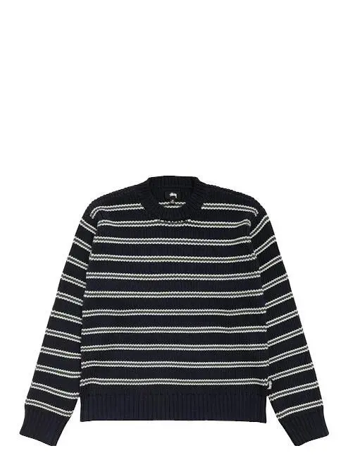 StÜssy Chunky Cotton Stripe Sweater - Ocean