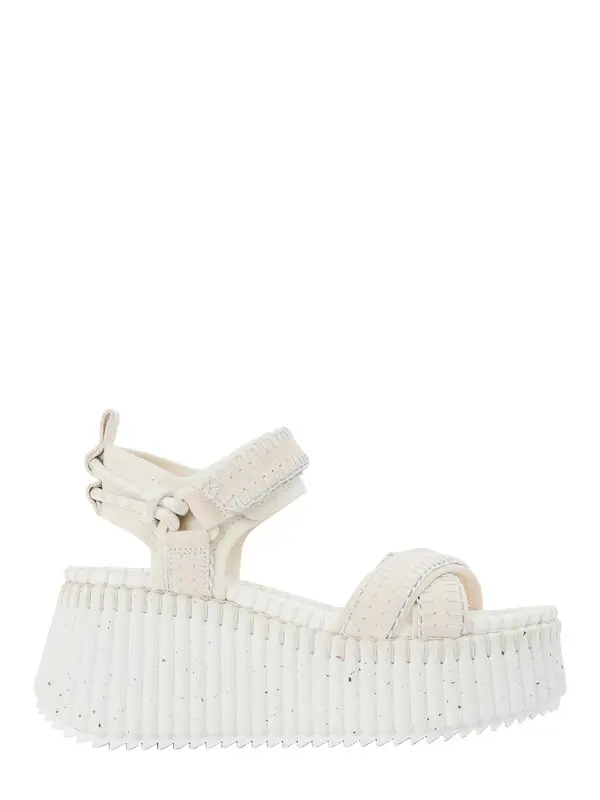 Chloé Nama Wedge Sandals - White