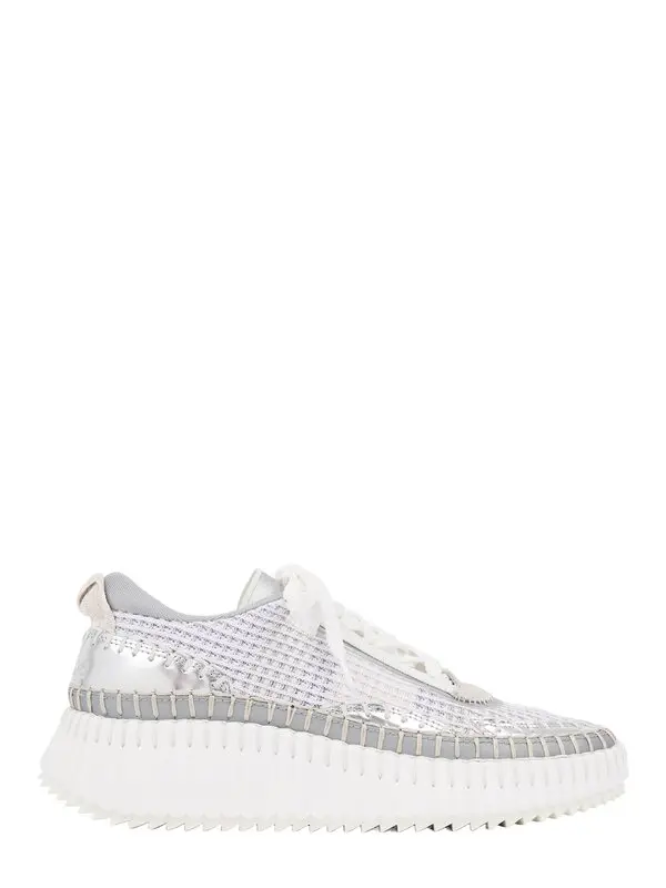 Chloé Nama Sneakers - Silver Grey
