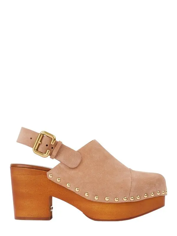 Chloé Jeannette Wedge Clog - Dusty Rose