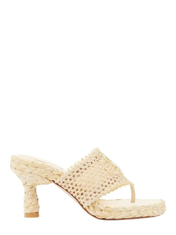 Chloé Isla Heeled Sandals - Natural Brown