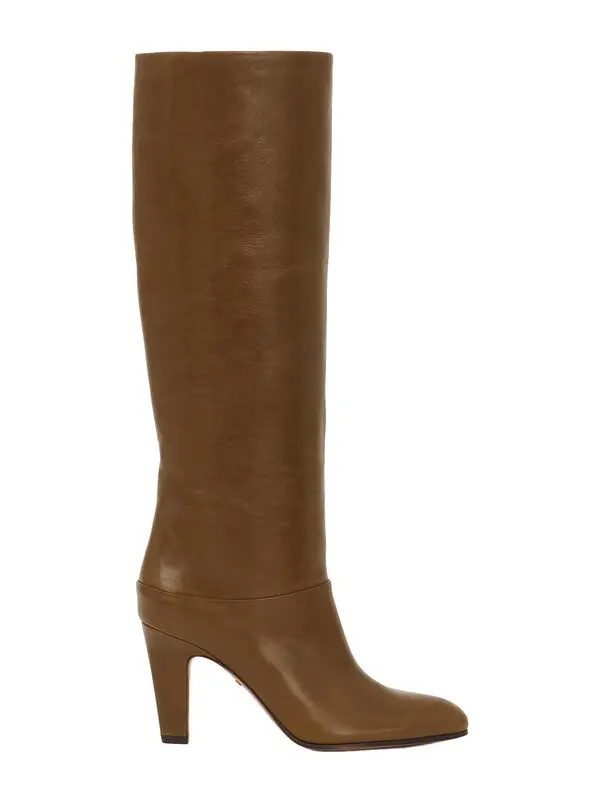 Chloé Eve Heeled Boots - Dark Khaki