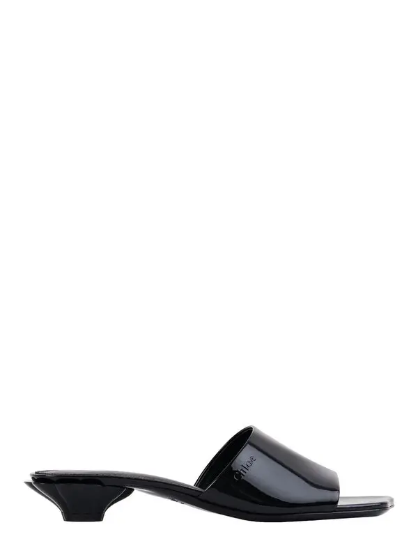 Chloé Flower Mules - Black