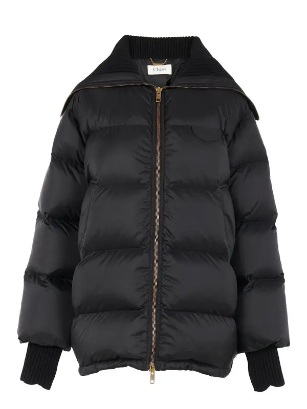 Chloé High-neck Puffer Jacket - Black