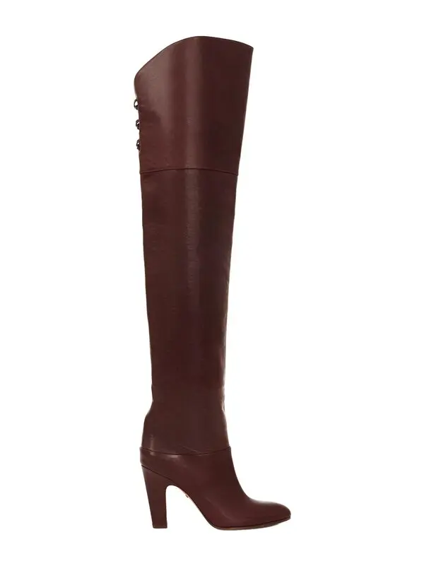 Chloé Eve Thigh High Boots - Burnt Purple