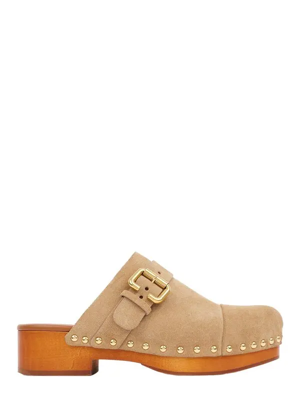Chloé Jeannette Clogs - Desert Sand