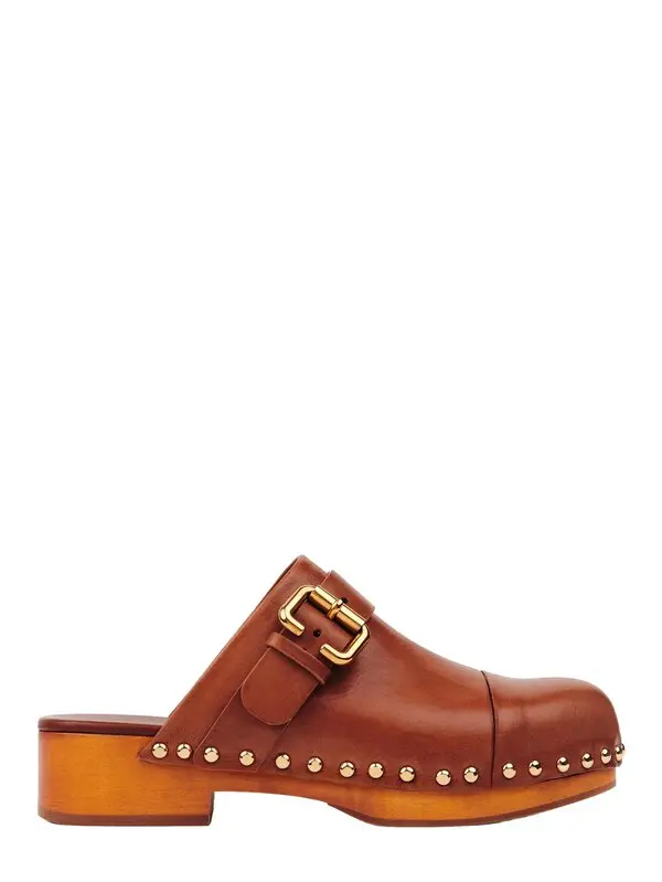 Chloé Jeannette Clogs - Ginger Brown