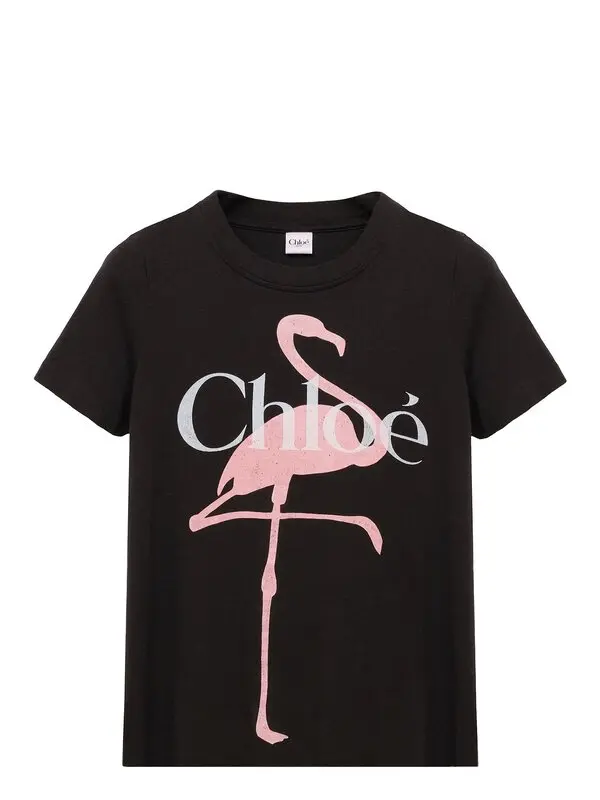 Chloé Baby Fit Logo T-shirt - Ash Black