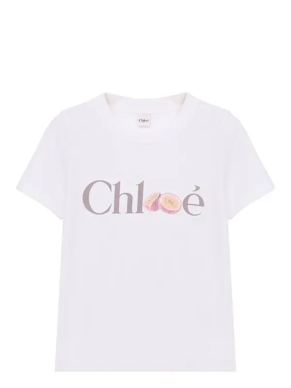 Chloé Baby Fit Logo T-shirt - White