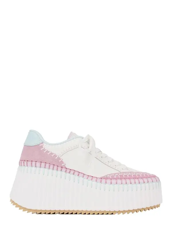 Chloé Nama Wedge Sneakers - Ivory Lilac