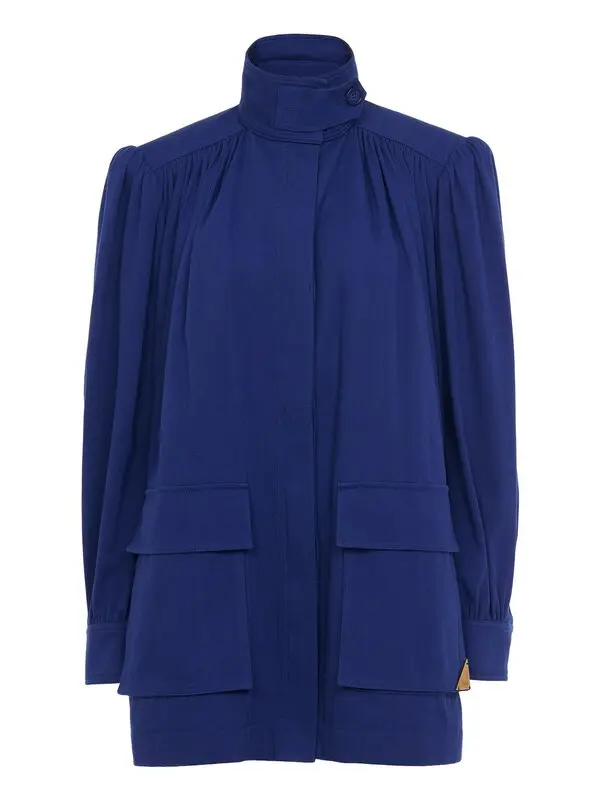 Chloé High-neck Utility Jacket - Fresh Indigo