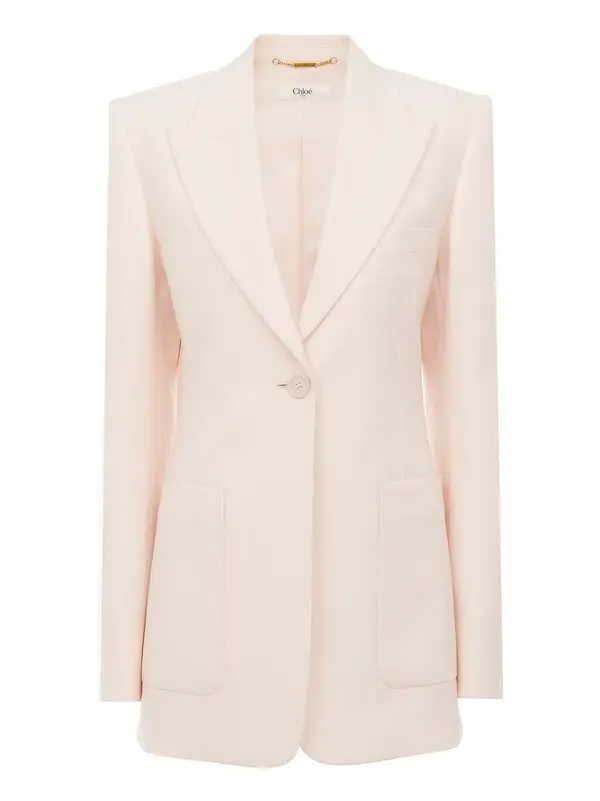 Chloé Single-breasted Tailored Jacket - Biscuit Pink