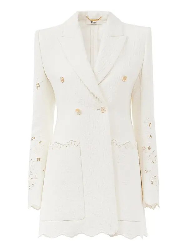 Chloé Tailored Double-breasted Jacket - Iconic Milk