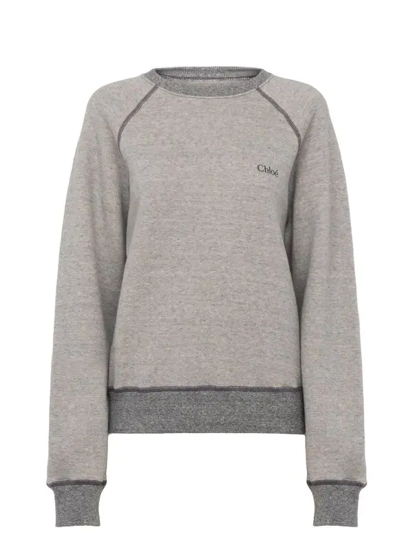 Chloé Logo Sweater - Vapor Grey