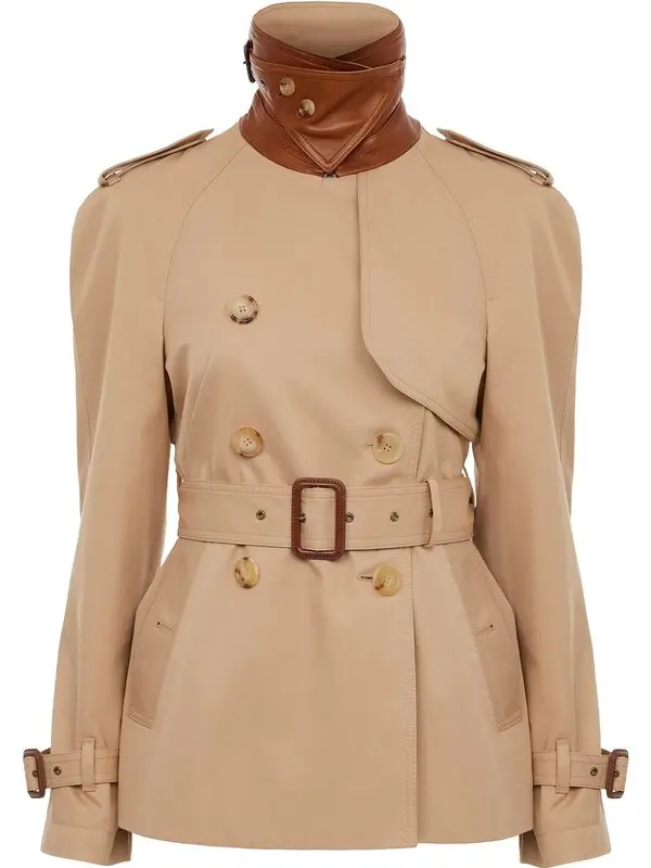 Chloé Short Trench Coat - Worn Brown