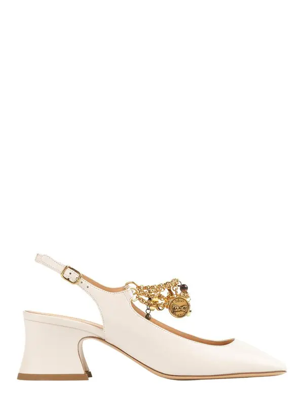 Chloé Charms Pump - Eggshell