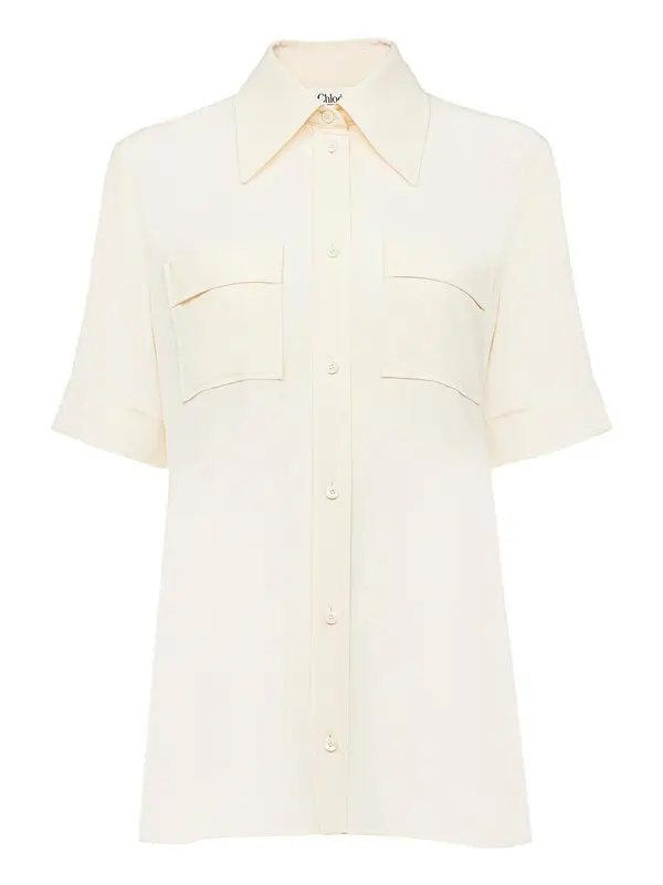 Chloé Crêpe De Chine Blouse - Pristine White
