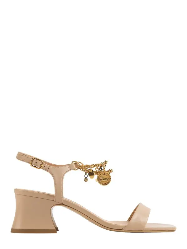 Chloé Charms Heeled Sandal - Blush Pink