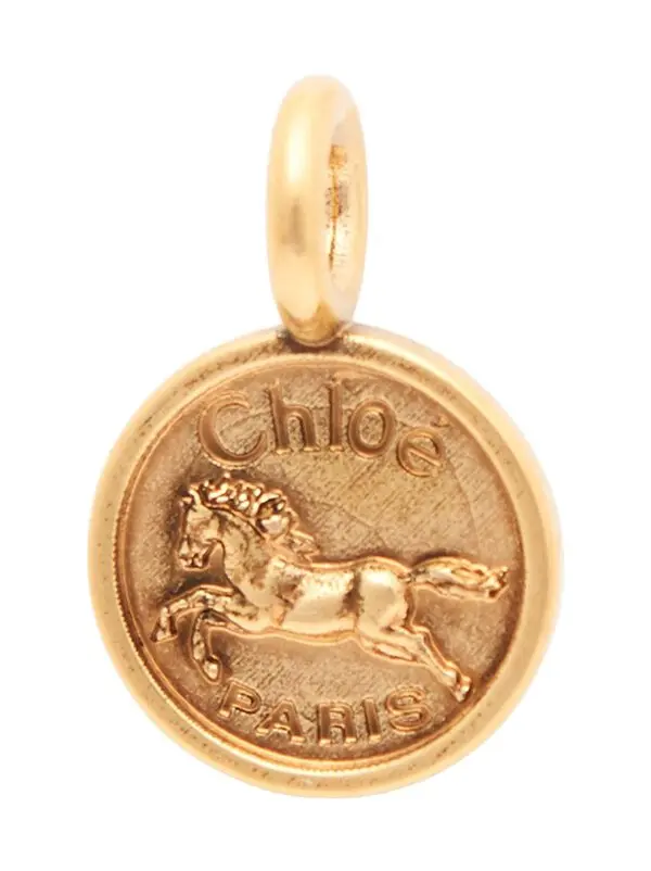 Chloé Alphabet Coin Horse Charm In Single - Gold Color