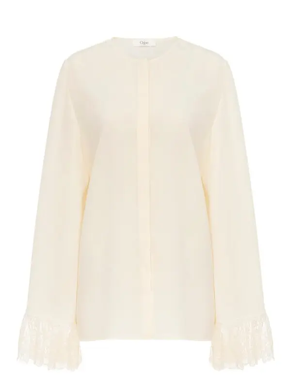 Chloé Crêpe De Chine Blouse - Coconut Milk