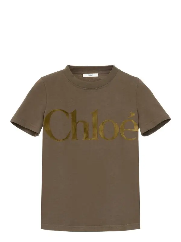 Chloé Fitted T-shirt In Jersey - Cedar Green