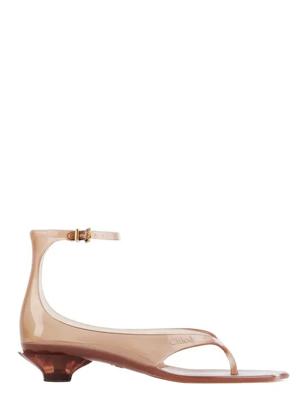 Chloé Heeled Jelly Sandals - Sunny Brown