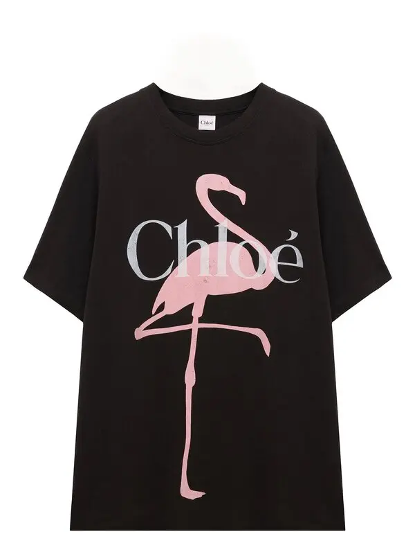 Chloé Logo T-shirt - Ash Black
