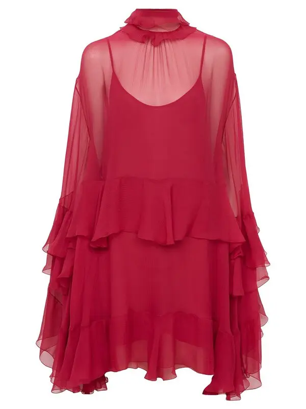 Chloé Mini Dress - Garnet Pink