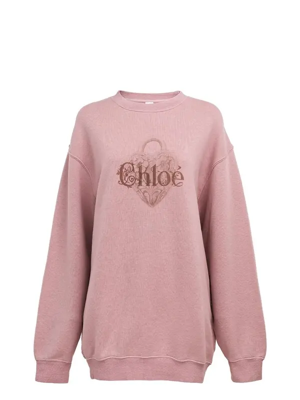 Chloé Oversized Fleece Sweater - Dreamy Rose