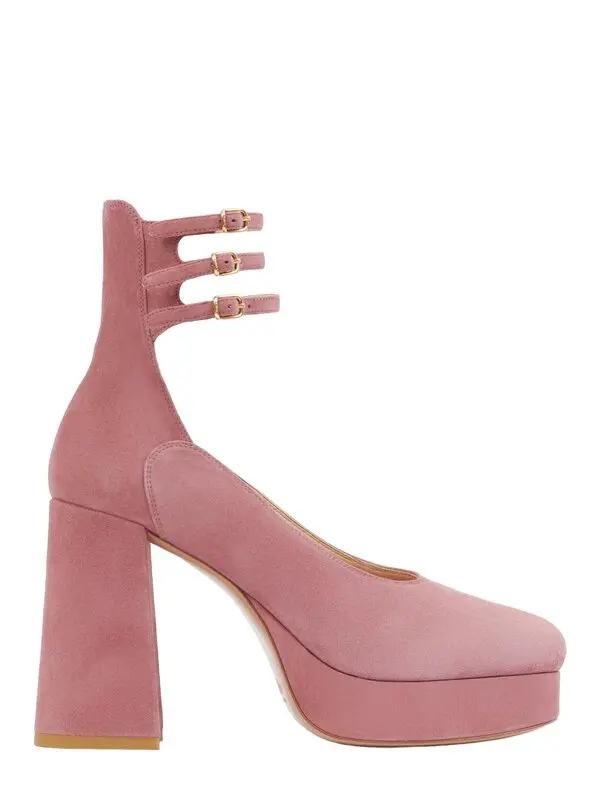 Chloé Loti Platform Pumps - Faded Rose