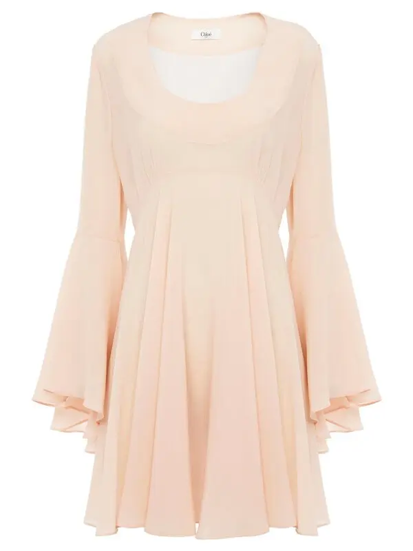 Chloé Flared Mini Dress - Delicate Pink