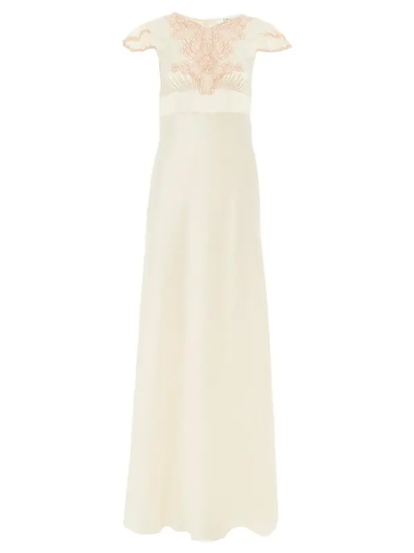 Chloé Cap-sleeve Column Dress - Eden White