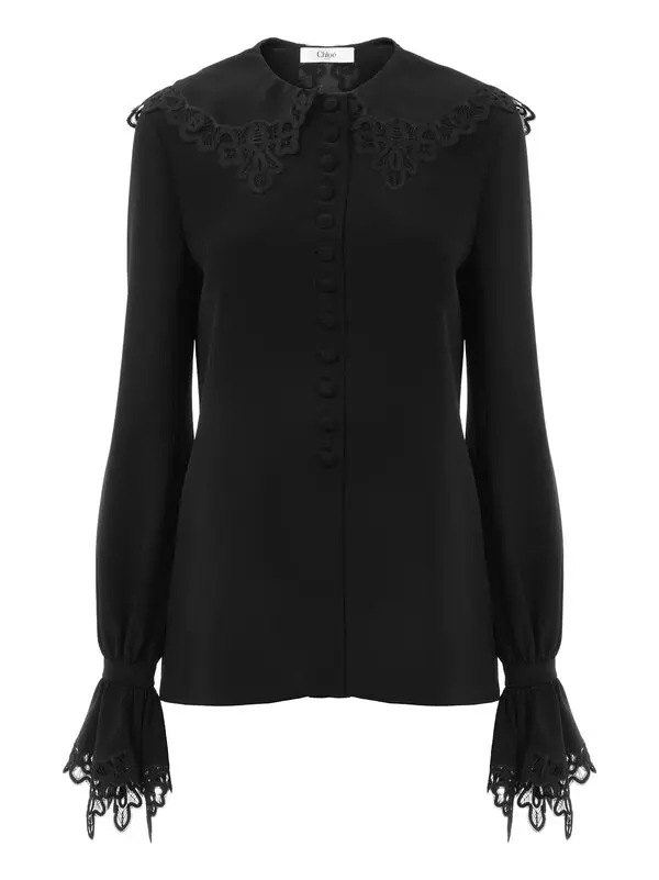 Chloé Crêpe De Chine Blouse - Black