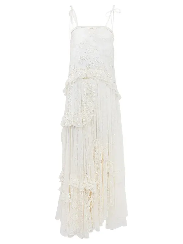 Chloé Embroidered Lace Dress - Iconic Milk