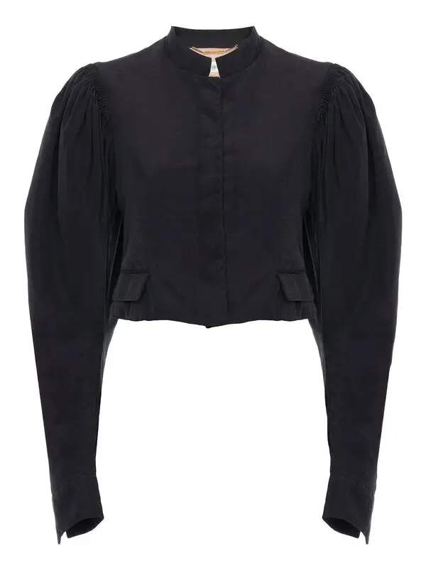 Chloé Puff-sleeve Cropped Jacket - Black