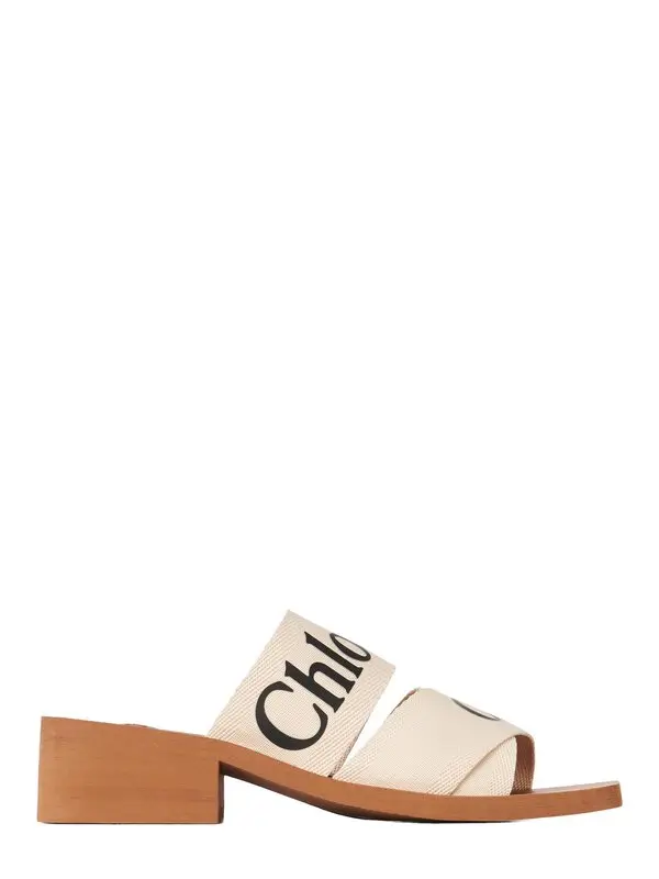 Chloé Woody Heeled Mule - White