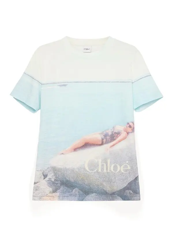 Chloé T-shirt With Logo - Iconic Milk