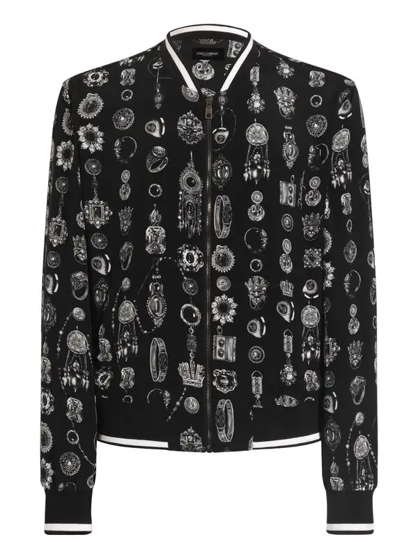 Dolce & Gabbana Jewel- Marocain Crêpe Jacket - Print