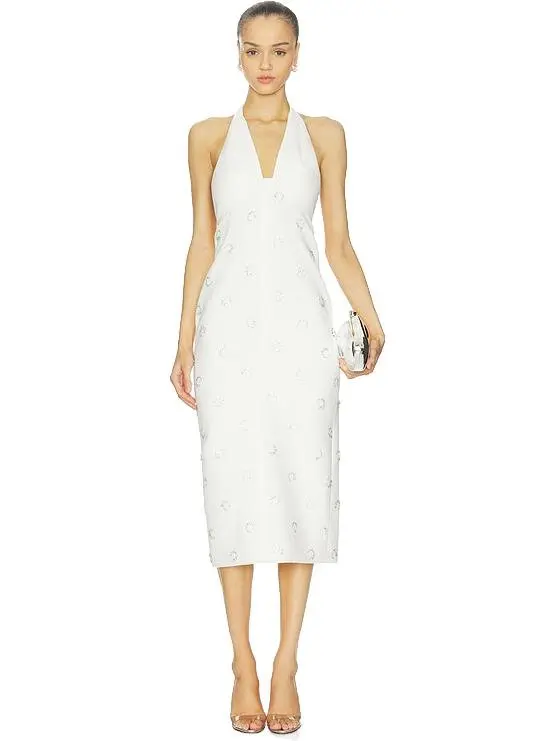 A.L.C. Eva Diamond Beaded Dress - White