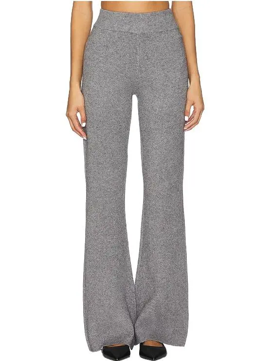 SEROYA Mickie Knit Flare Pant - Medium Grey