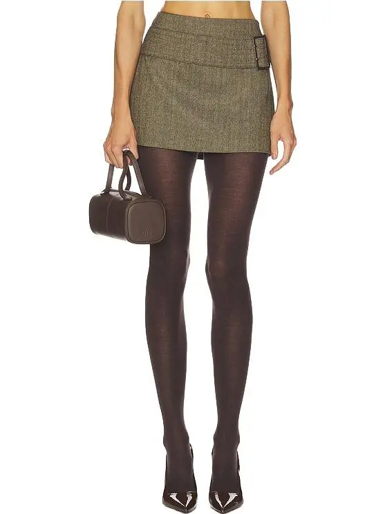 Ronny Kobo Earhart Mini Skirt - Brown Multi